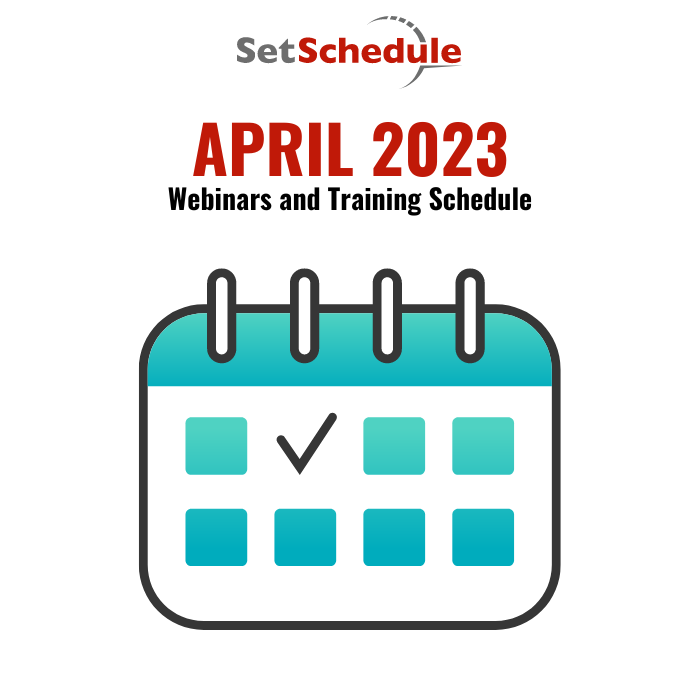 Webinar Calendar for April 2023 | SetSchedule